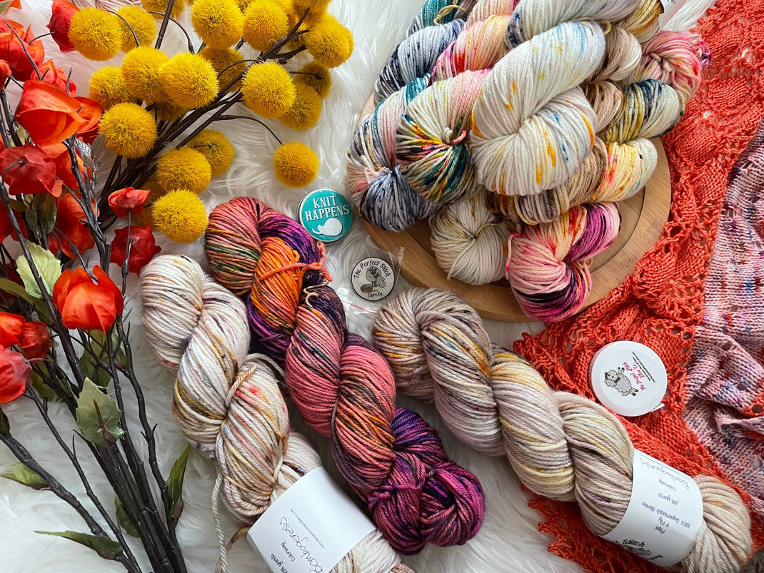 The Perfect Stitch Fibre Co. Your one stop shop for Hand Dyed Yarn